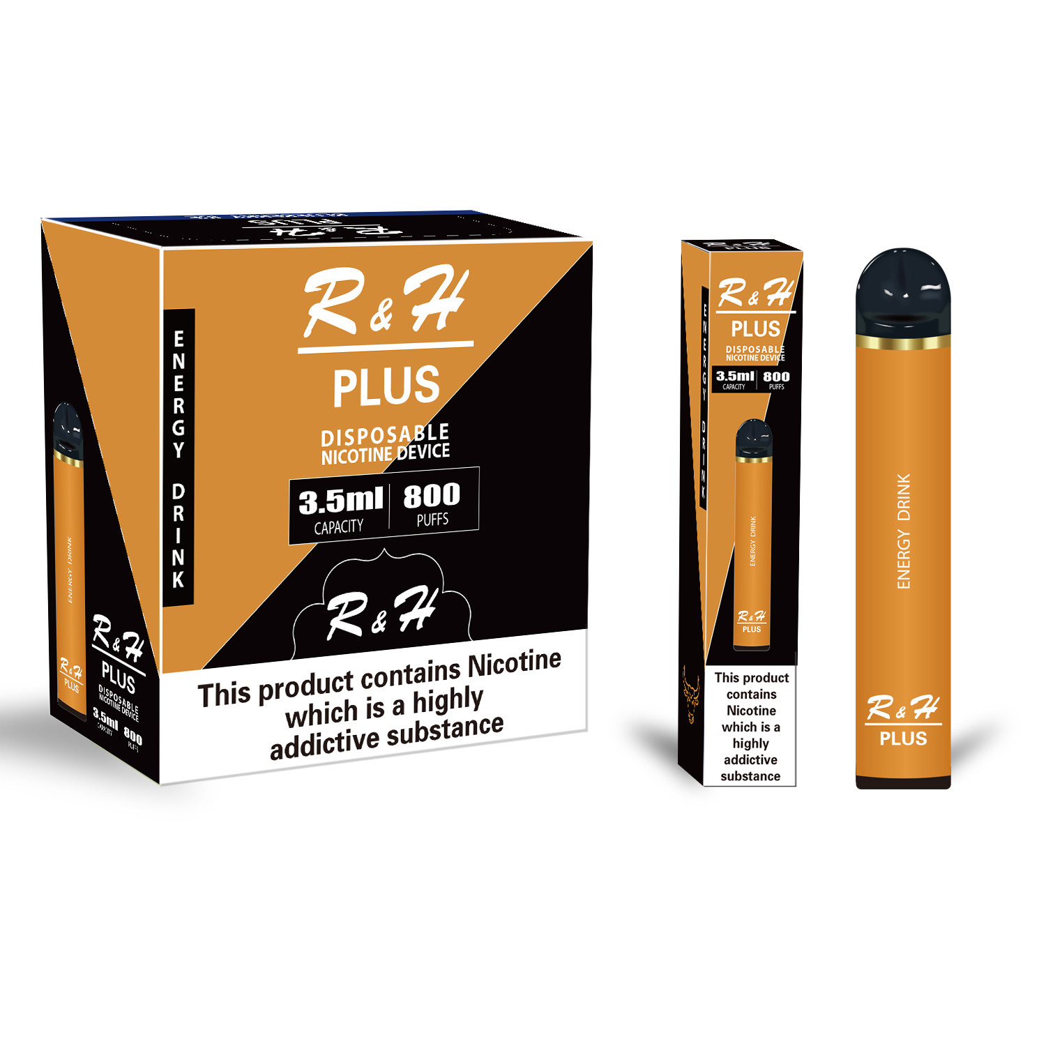 RH Plus Vape Pen 550mah Battery Disposable Pod Vapes 800 Puffs 3.5ml